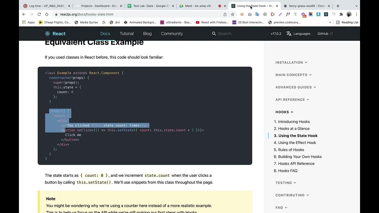 16.Hooks in React, useState Hook Practical Examples, Event Handling in react - YouTube