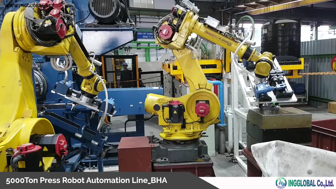 ROBOT HANDLING_5000Ton Press Robot Automation Line BHA - YouTube