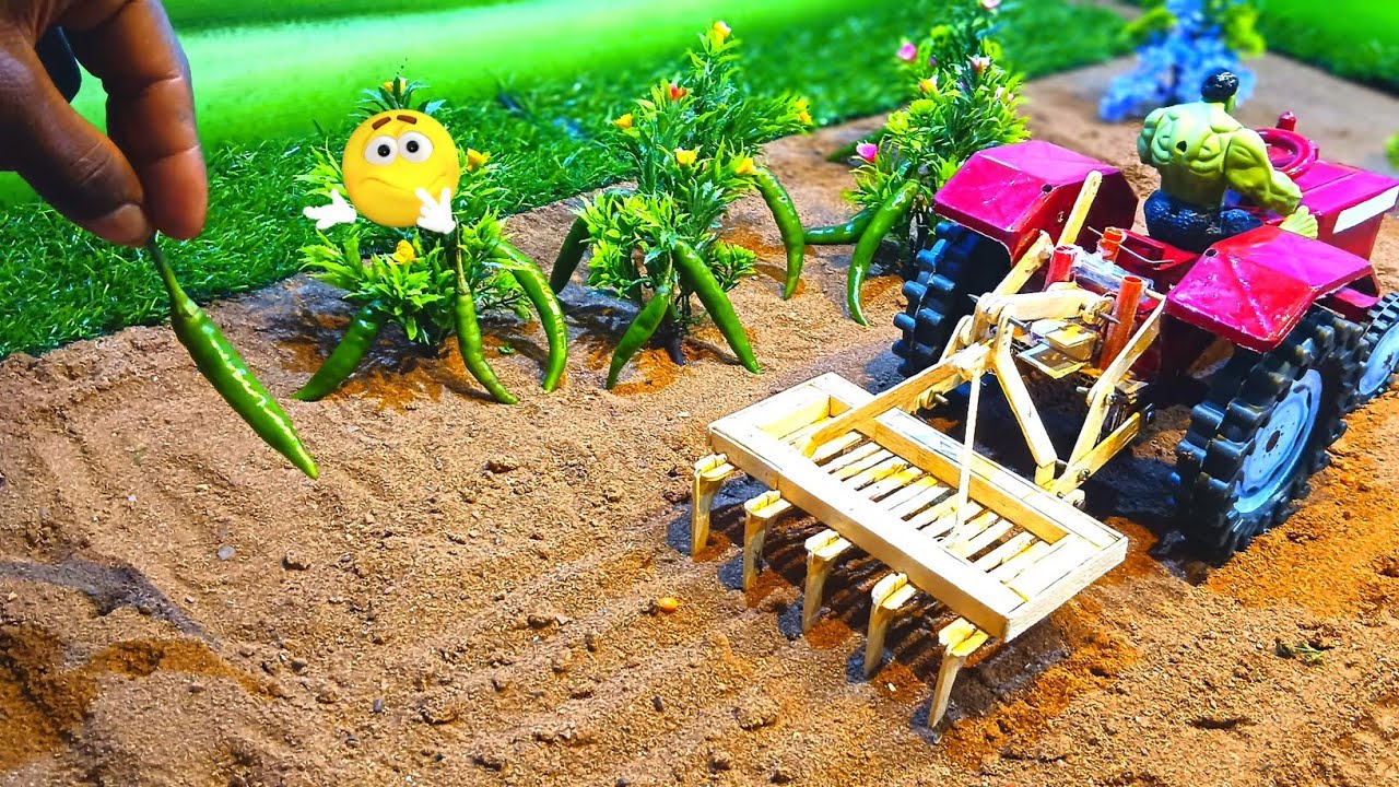 Diy mini tractor making agriculture cultivator for chilli Farming ...