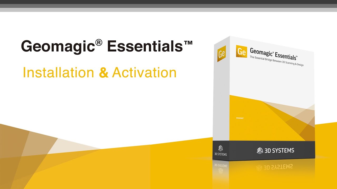 Geomagic Essentials Installation and activation - YouTube