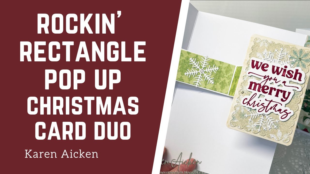 Rockin' Rectangle Pop Up Christmas Card Duo - YouTube