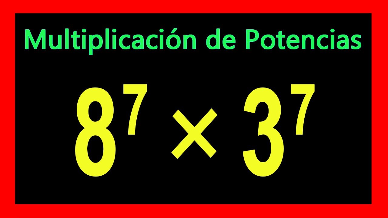 👉 Multiplicación de Potencias con el Mismo Exponente - YouTube