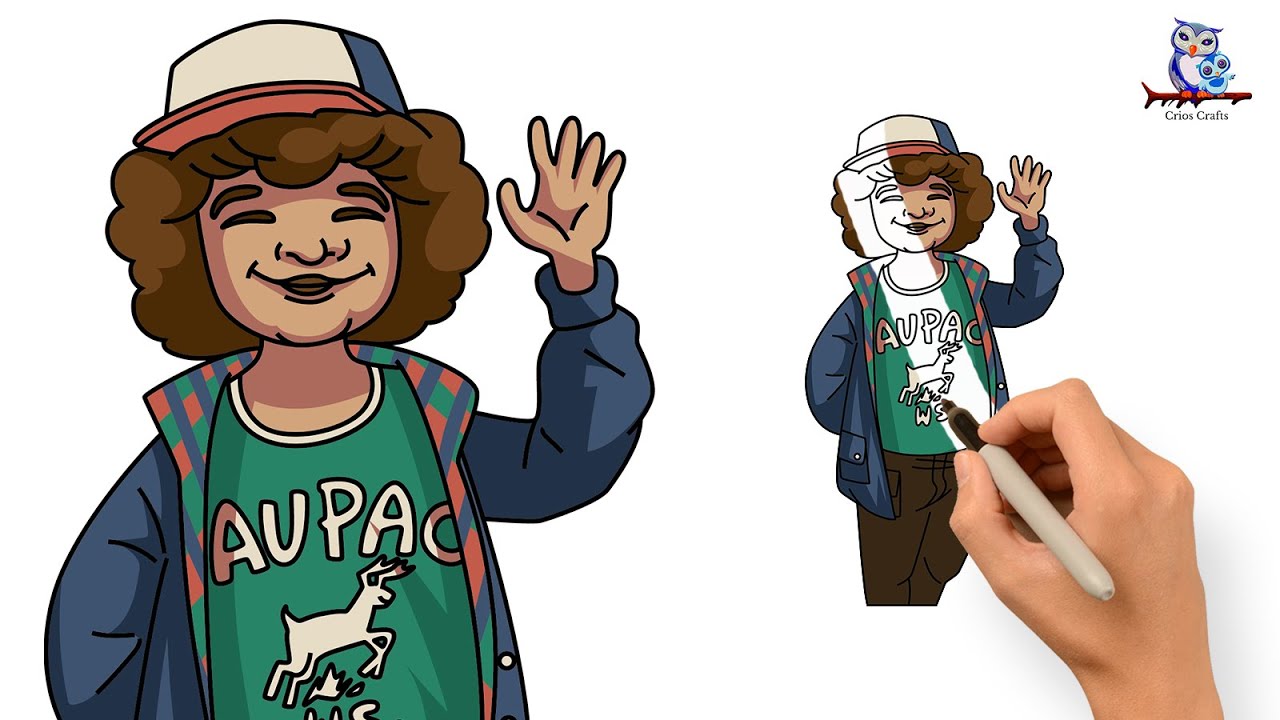 How to Draw Dustin from Stranger Things - Step by Step - YouTube