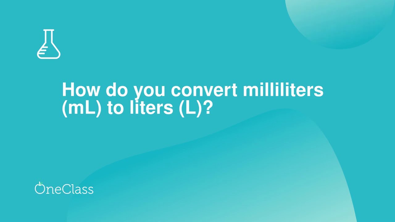How Do You Convert Milliliters ML To Liters L YouTube How Do You Convert Milliliters ML To Liters L YouTube