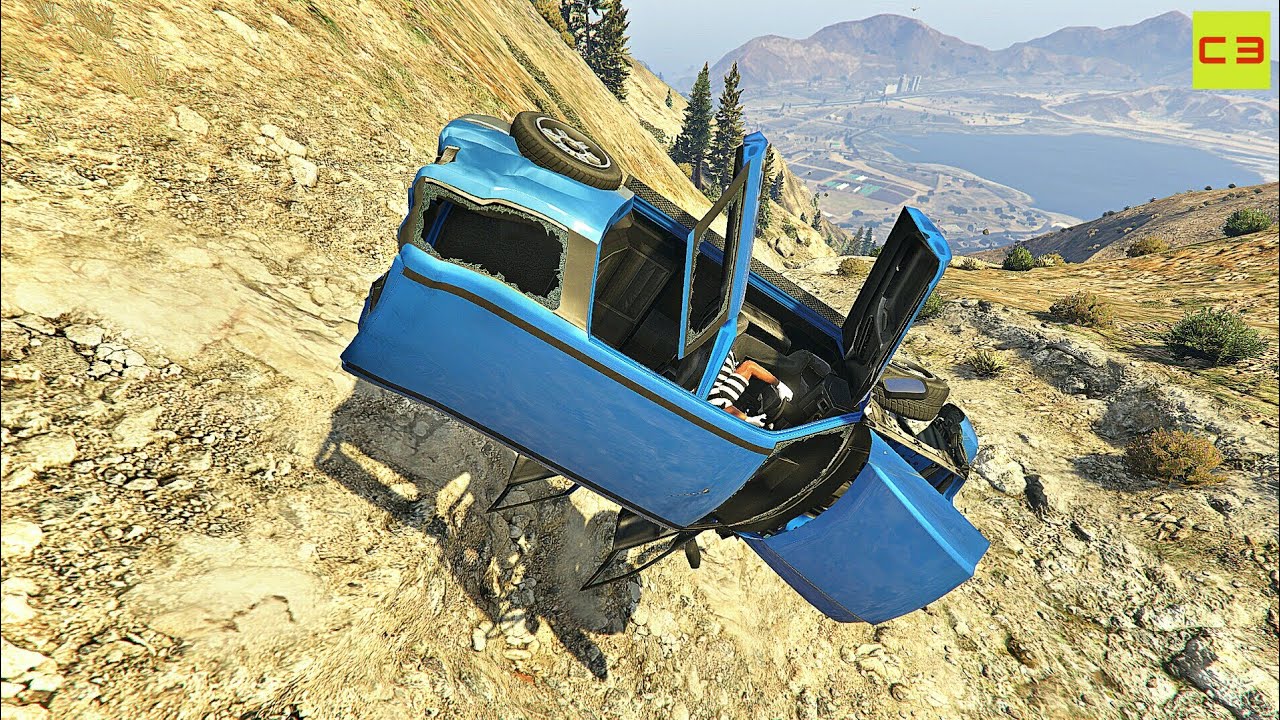 GTA 5 - Cliff Drops Crashes (GTA 5 Crashes/Jumps) Ep.15 - YouTube