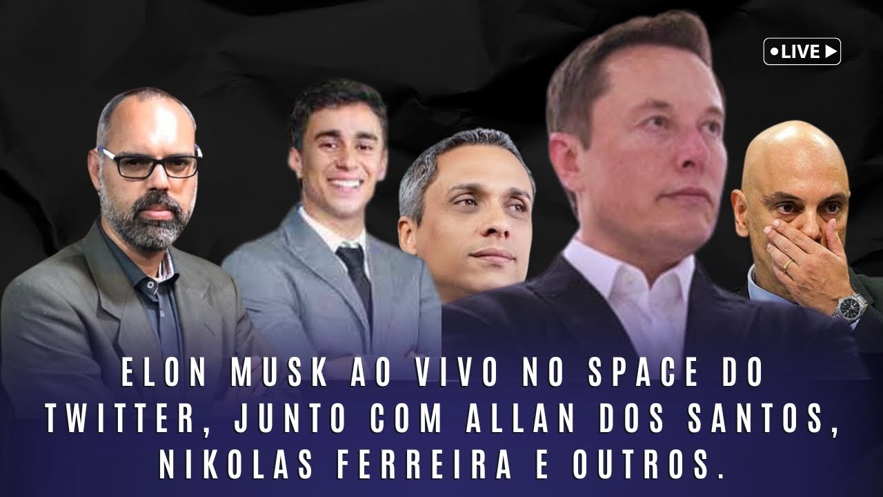 Elon Musk entrou ao vivo no Space do twitter, junto com Allan dos ...
