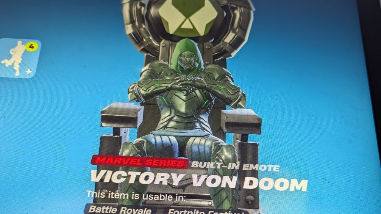 WHAT? IDK how the victory von Doom emote is built into the Chapter 5 ...