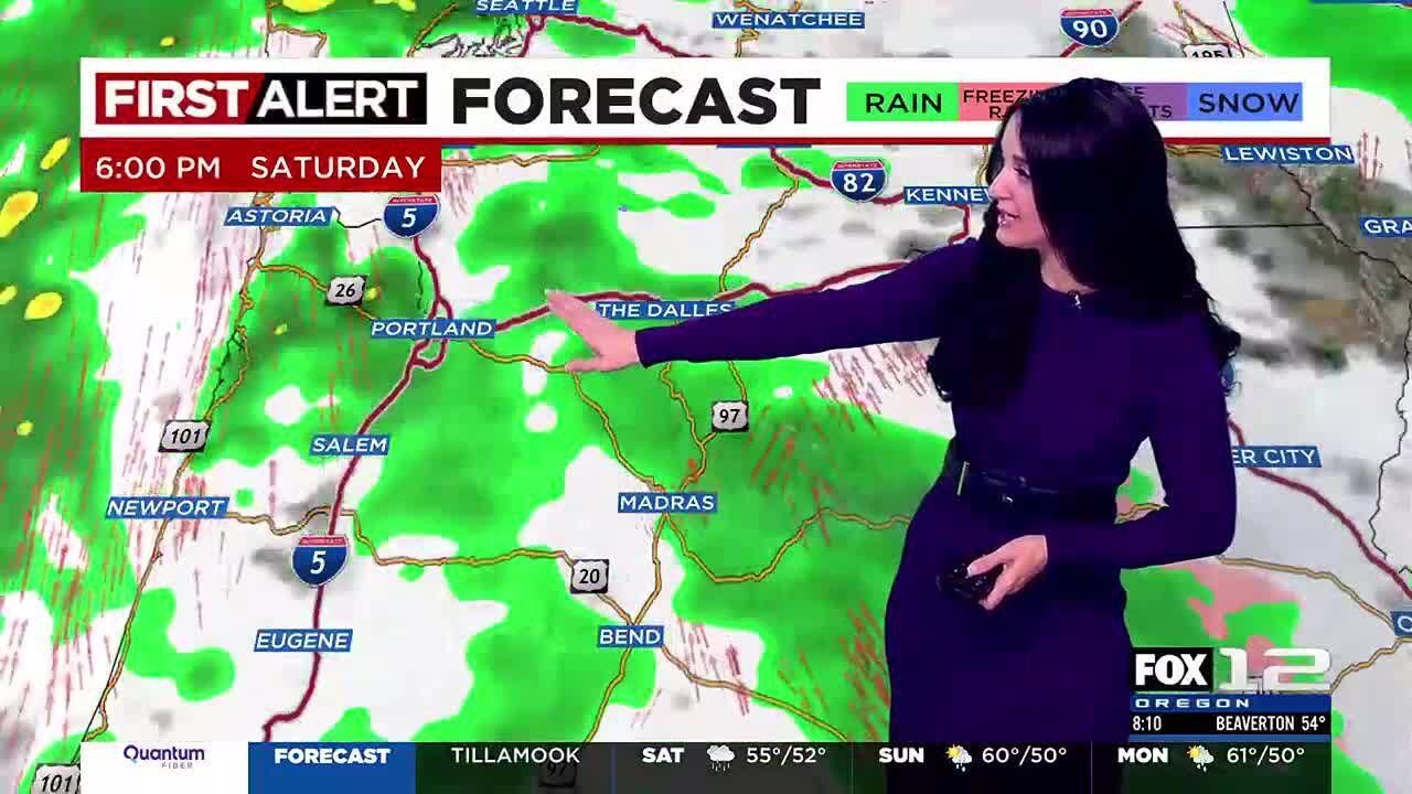 First Alert Saturday morning FOX 12 weather forecast (1/27) - YouTube