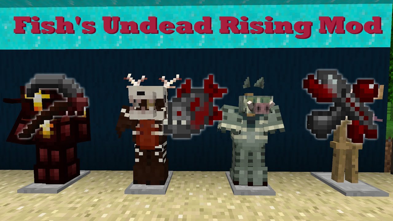 WEAPONS, MOBS, TOOLS! - Fish's Undead Rising Mod - YouTube