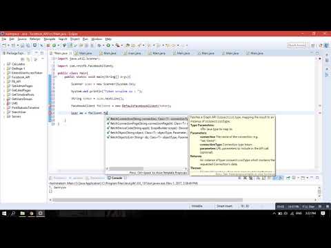 Facebook API - Java - Lesson 2 (Get Name, about)