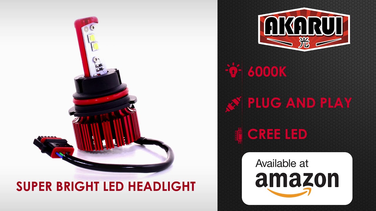 AKARUI Super Bright LED HEADLIGHT Conversion Kit - Promo - YouTube