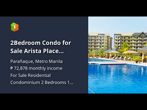 2Bedroom Condo for Sale Arista Place Paranaque near Duty free - YouTube