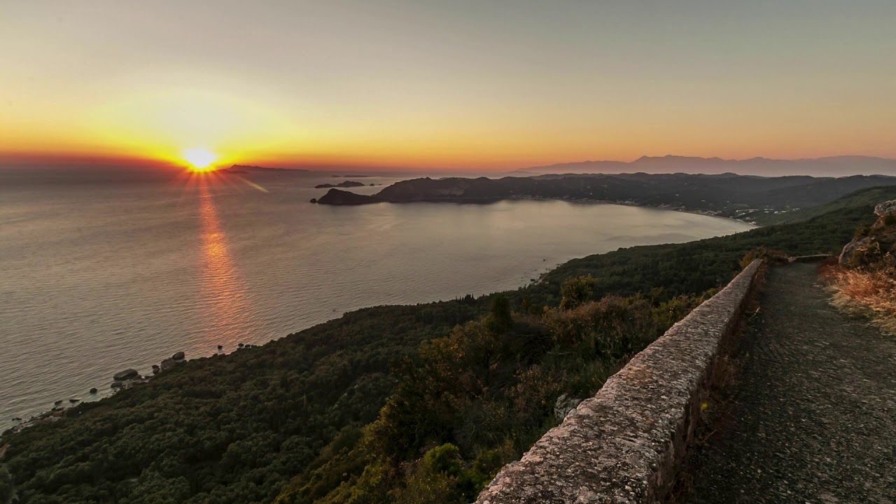Sunset Over Porto Timoni Corfu - YouTube