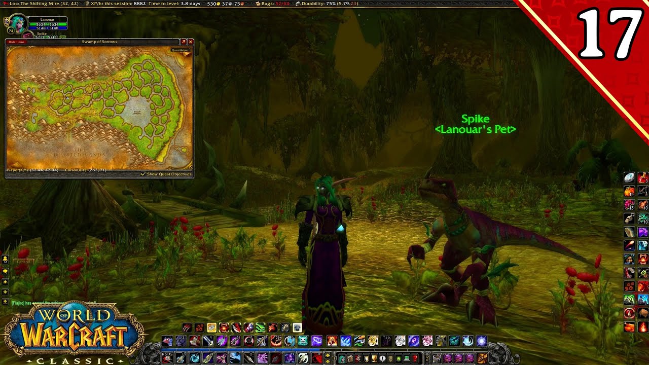 Exploring World of Warcraft #17 | Swamp of Sorrows (Night) | Music on ...