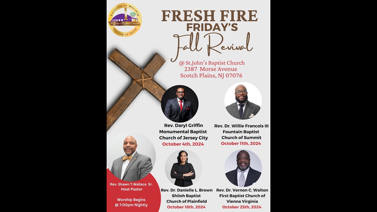 Fresh Fire Friday's Fall Revival | Night 4 | Rev. Dr. Vernon C. Walton ...