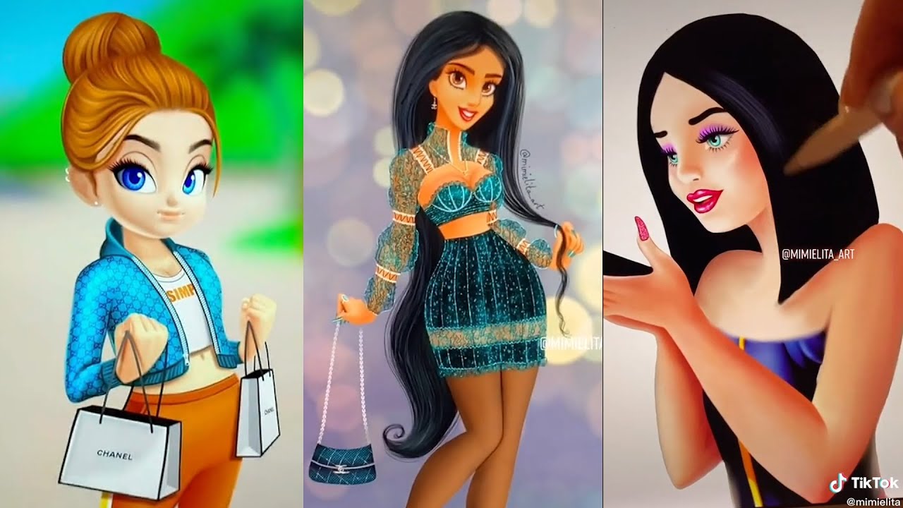 Disney Princesses GLOW UP BEFORE OR AFTER ️ TikTok Cartoon Art ️ #9 ...