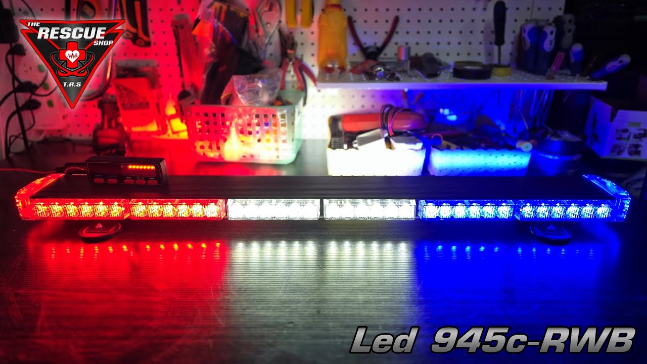 Led 945c-rwb / Mini Lightbars ไฟไซเรนแบบฐานแม่เหล็ก - YouTube