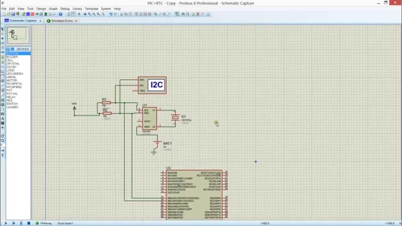 PIC18F4550 WITH REAL TIME CLOCK (RTC) DS1307 -SIMULATION -PROTEUS - YouTube