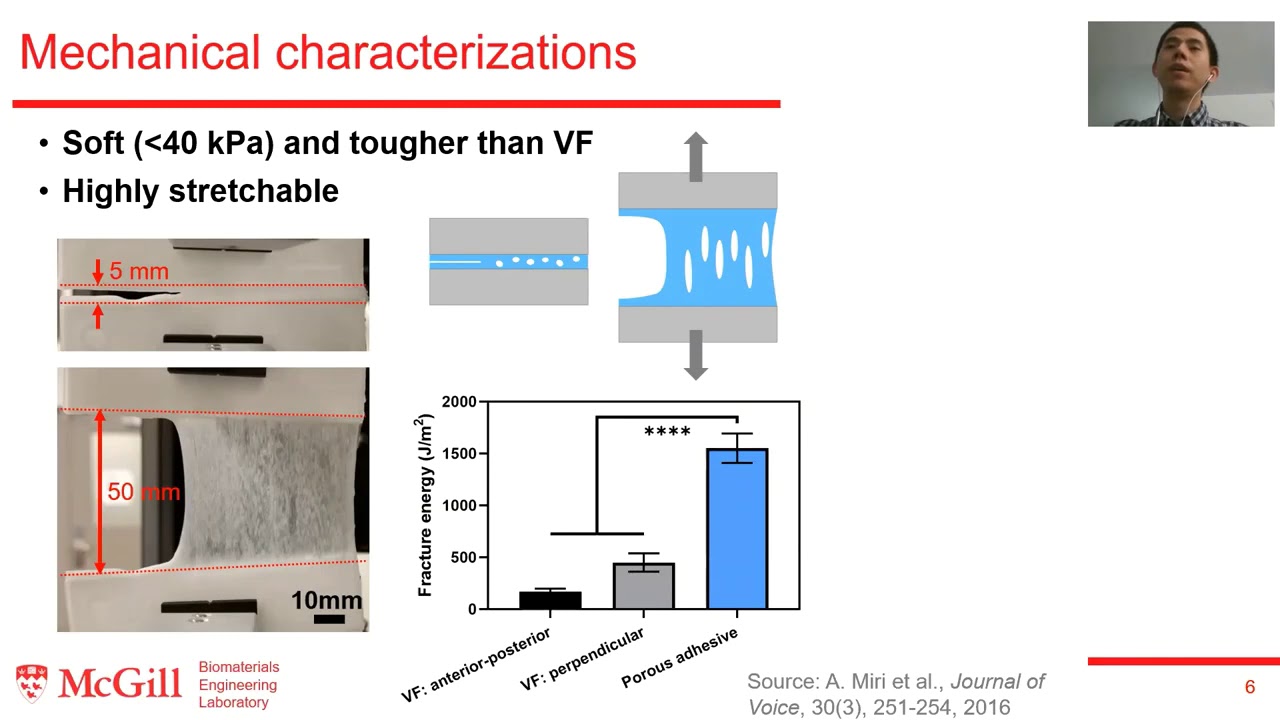 Porous Tough Adhesives for Vocal Fold Closure - YouTube