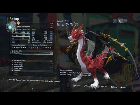 Digimon Story Time Stranger Dorumon Digivolution to Dorugreymon