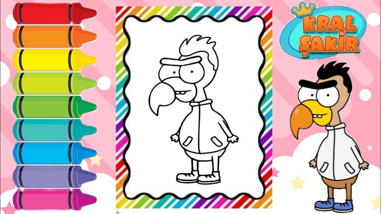 King Shakir Vulture Kürsat Coloring | Kids Coloring Video #coloring # ...