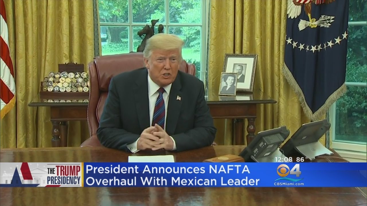 Trump Announces NAFTA Overhaul - YouTube