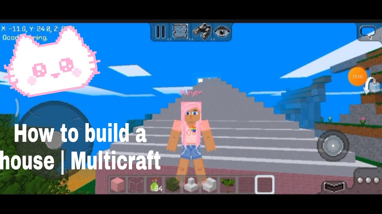 How to make a house in multicraft - YouTube
