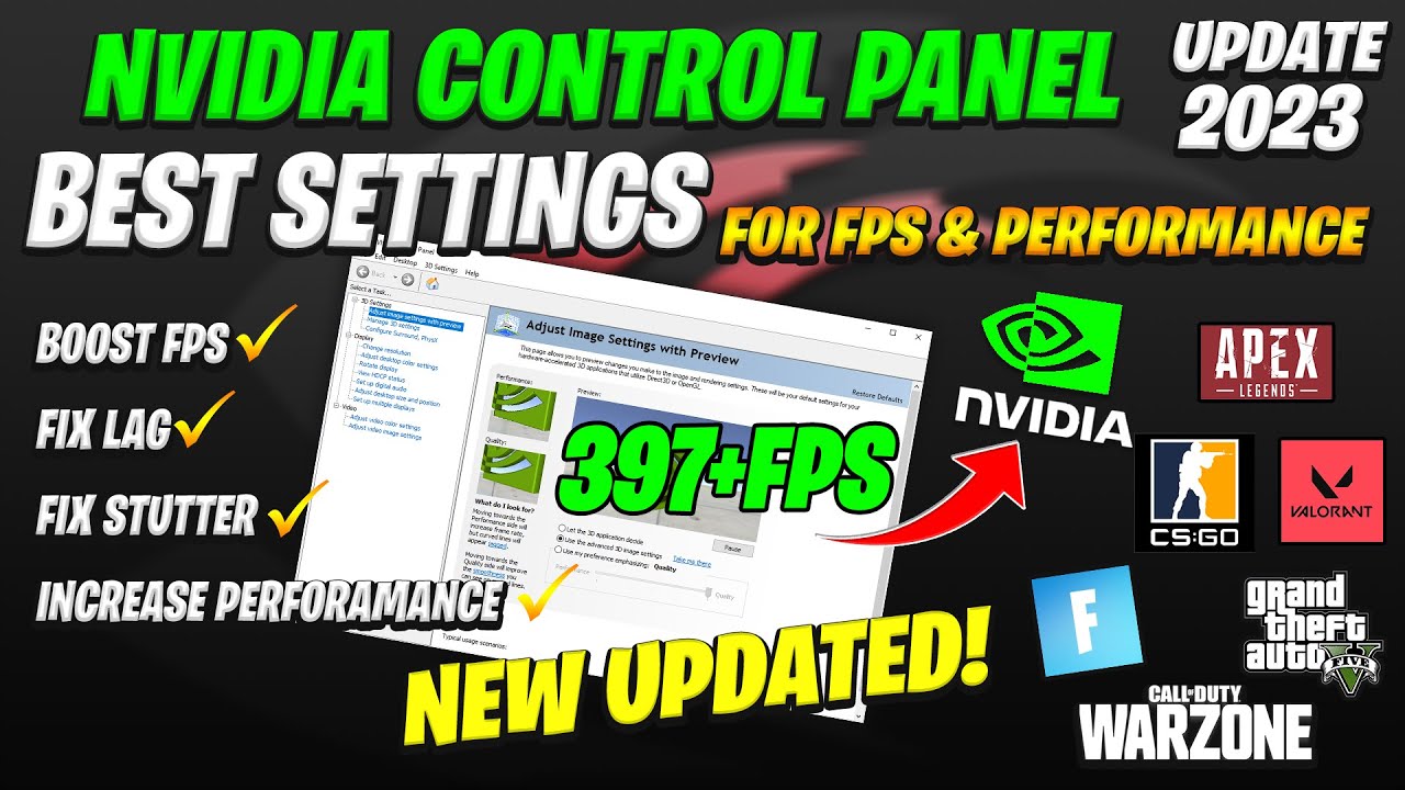 NVIDIA CONTROL PANEL - Best Settings for FPS & Performance in 2023 ...