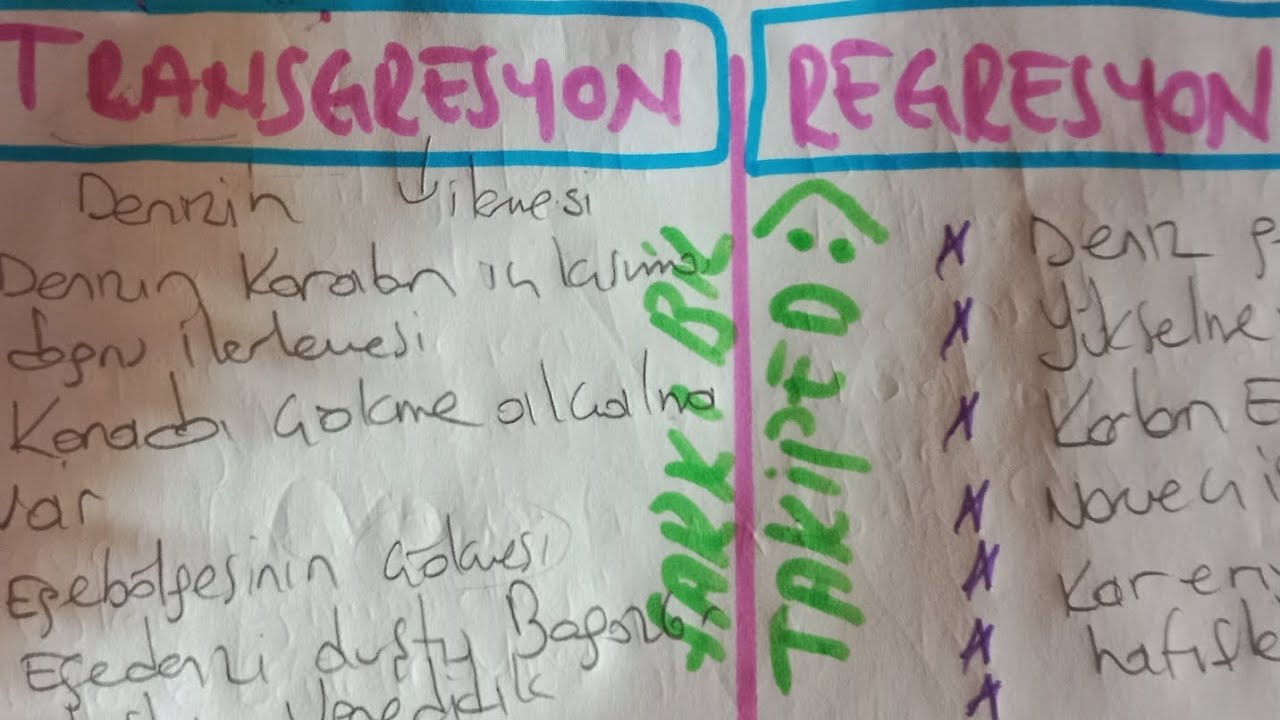 TRANSGRESYON VE REGRESYON FARKI - YouTube