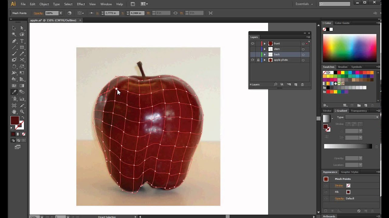 apple gradient mesh - YouTube