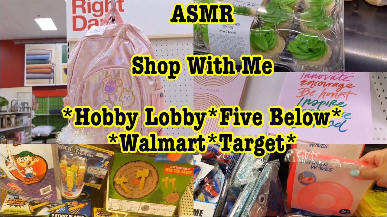 [ASMR] Shop With Me - No Talking Shopping Sounds *Hobby Lobby*Five ...