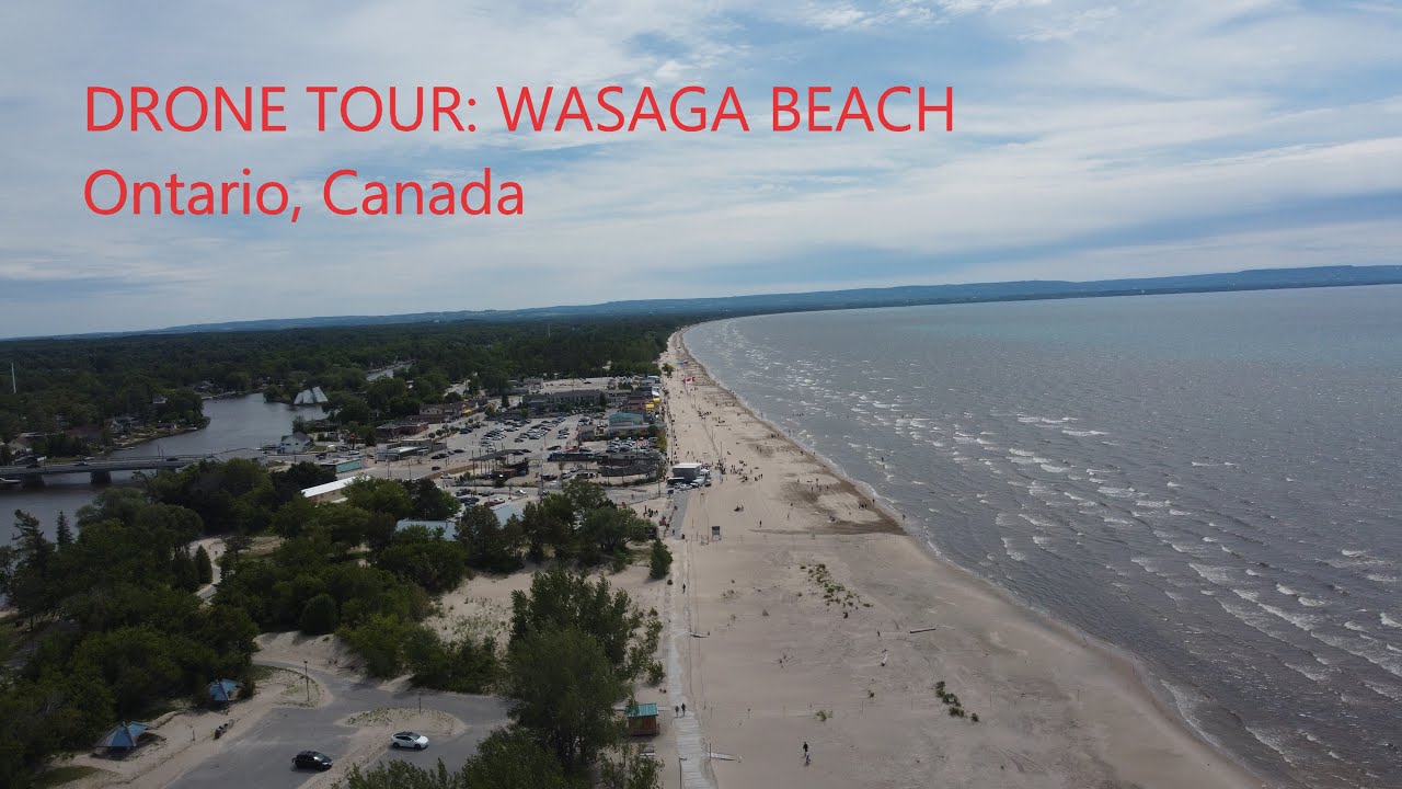 Wasaga Beach in Ontario Canada 4K Scenic Drone Tour - YouTube