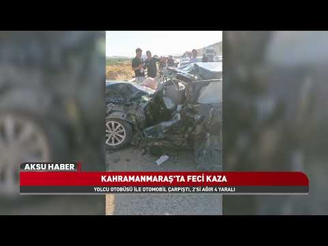 Pazarcık'ta Zincirleme Kaza! Yabancı Plakalı Otomobil Otobüsle Çarpıştı