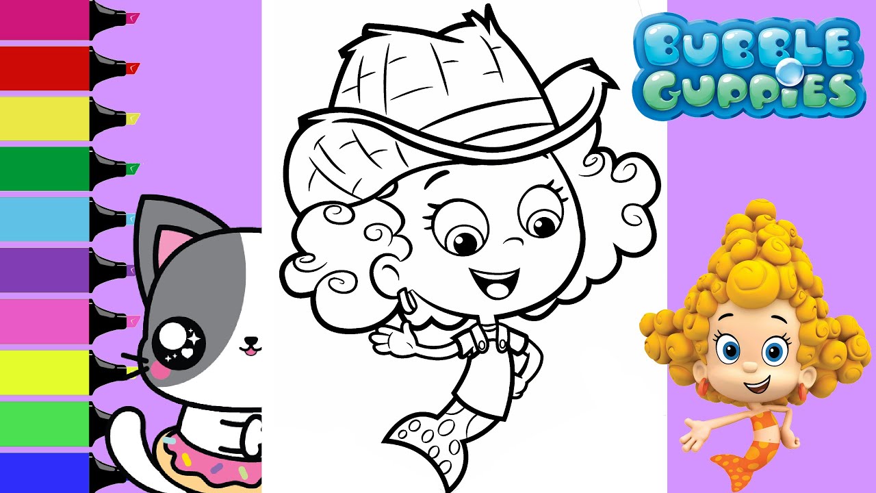 Coloring Bubble Guppies Deema and Goby Farm Day Coloring Book Pages ...