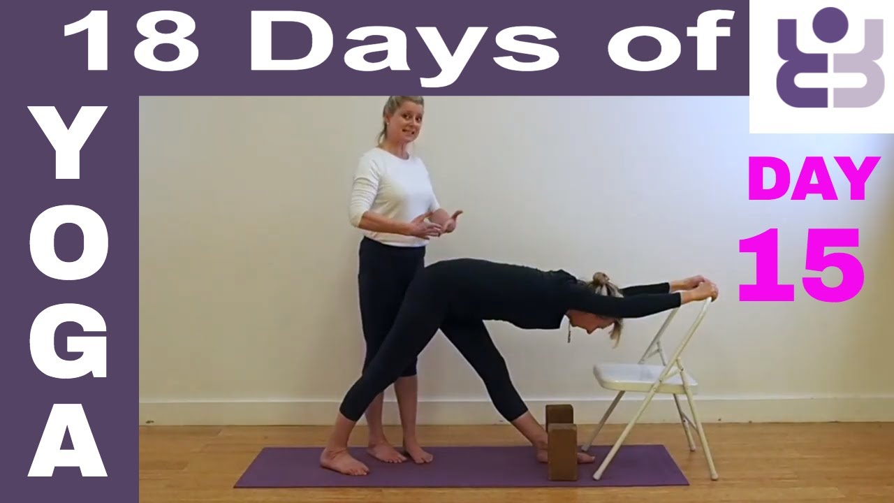 18 Days of Yoga - DAY 15. Iyengar Yoga Tutorial - YouTube