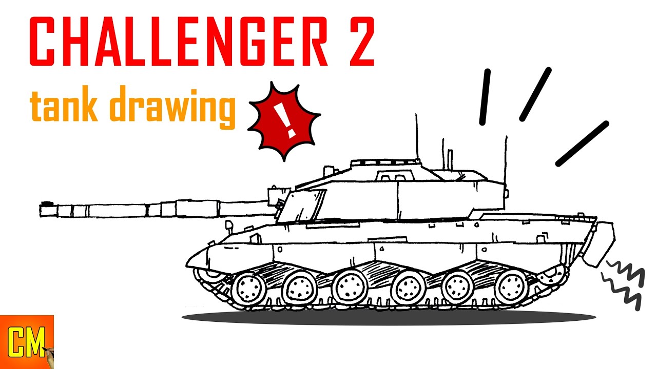 Cara Menggambar Tank Challenger 2 FV4034 | World of Tanks - Drawing ...