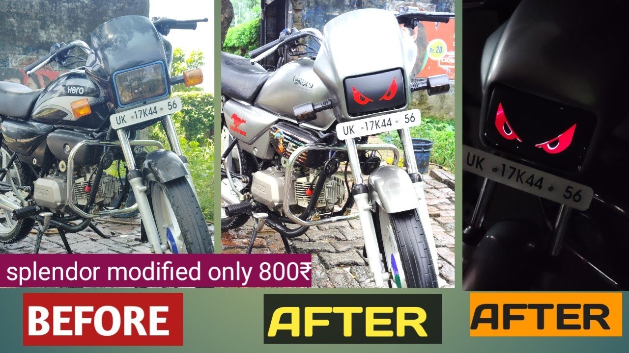 Hero splendor modified 2024||black splendor modified||splendor full ...