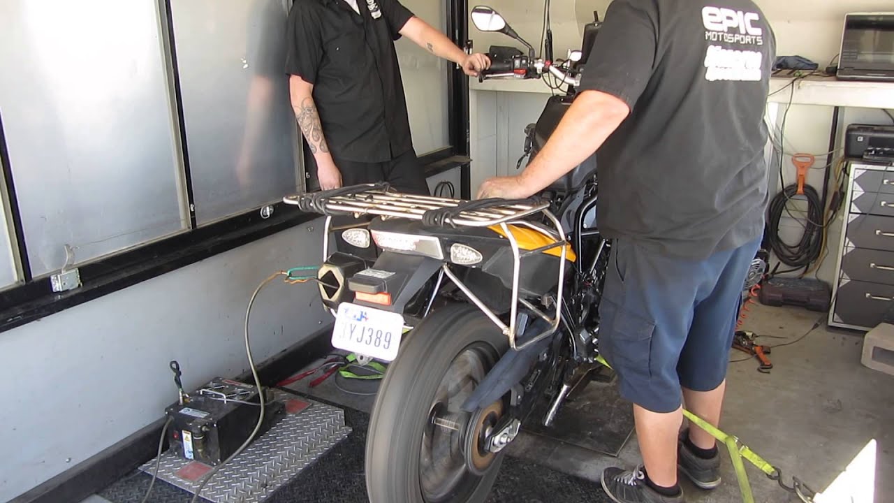 BMW F800GS dyno run at Epic/SSW - YouTube