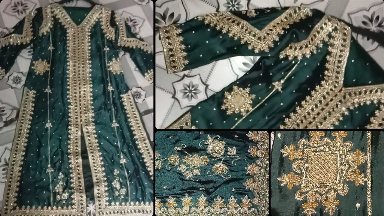 Latest Aari work Zardosi work Dress Design / Embroidery Zardosi work ...