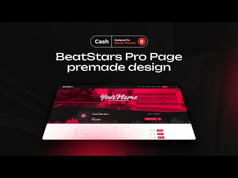Cash - BeatStars Pro Page premade design