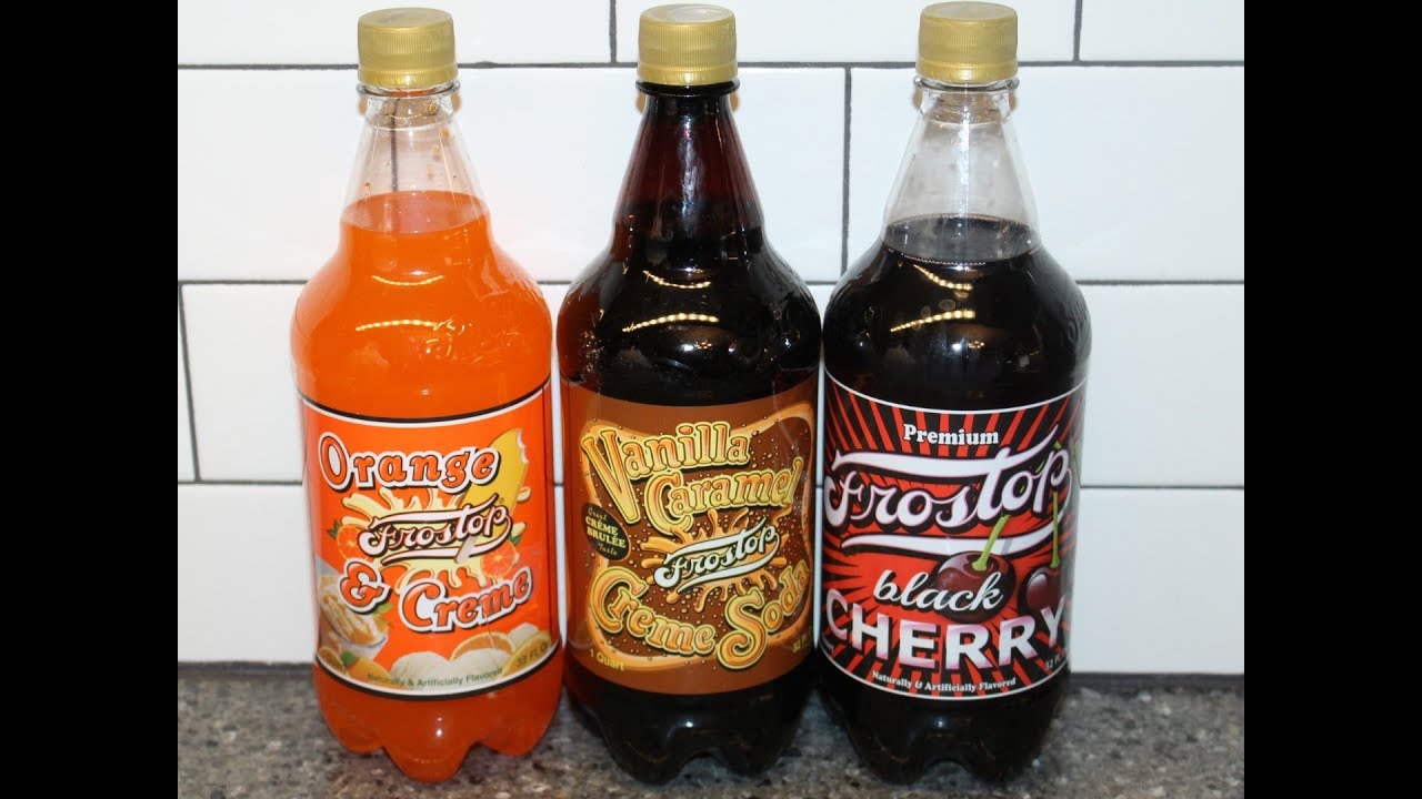 Frostop: Orange & Crème, Black Cherry & Vanilla Caramel Crème Soda Review - YouTube