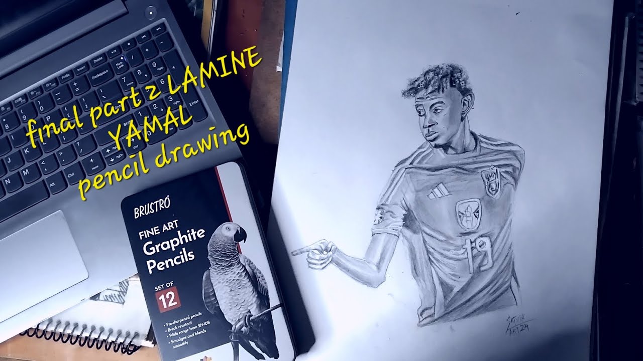 HOW TO Draw LAMINE YAMAL |Final Part |PENCIL Drawing TUTORIAL - YouTube