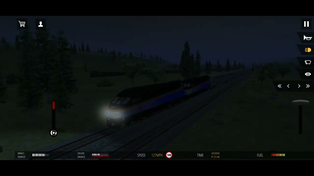 Dark Night Train Driving Simulator games - YouTube