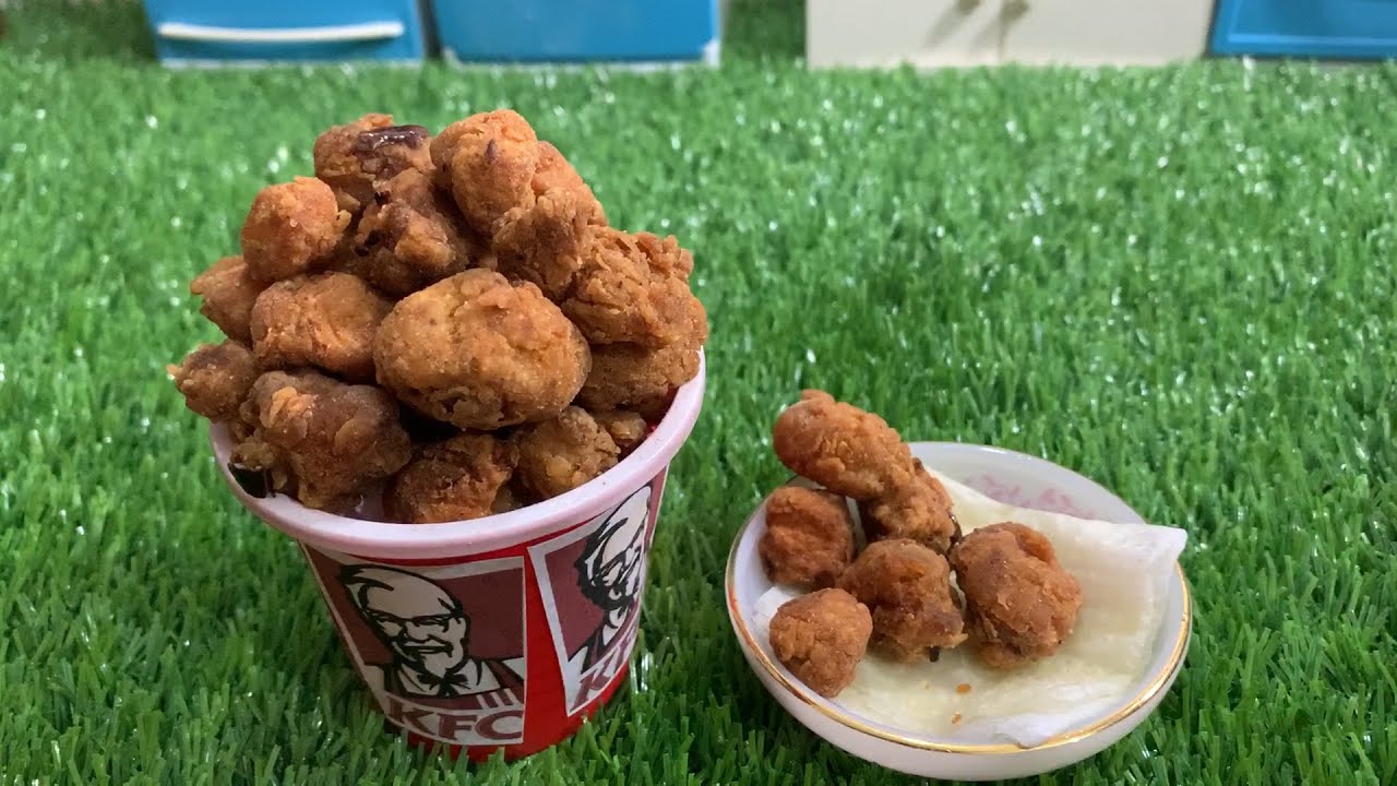 Chicken Popcorn Recipe || KFC style Chicken Popcorn || Miniature food ...