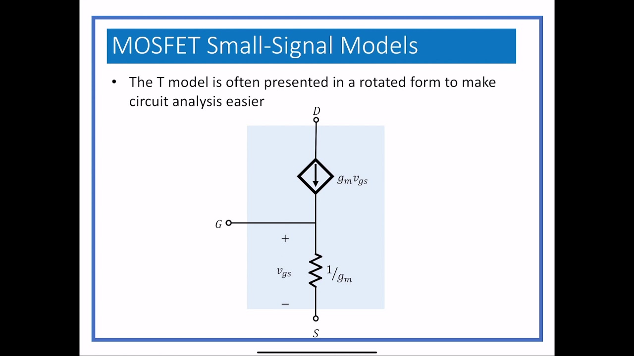 EE 3401 Lesson 11a MOSFET AC - YouTube