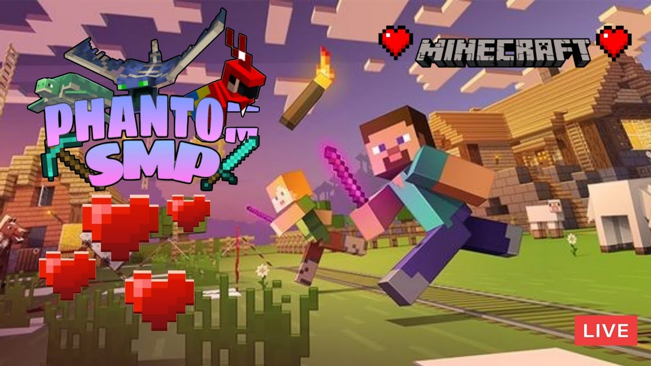 Playing Minecraft In Phantom SMP| #minecraft #live #gaming - YouTube