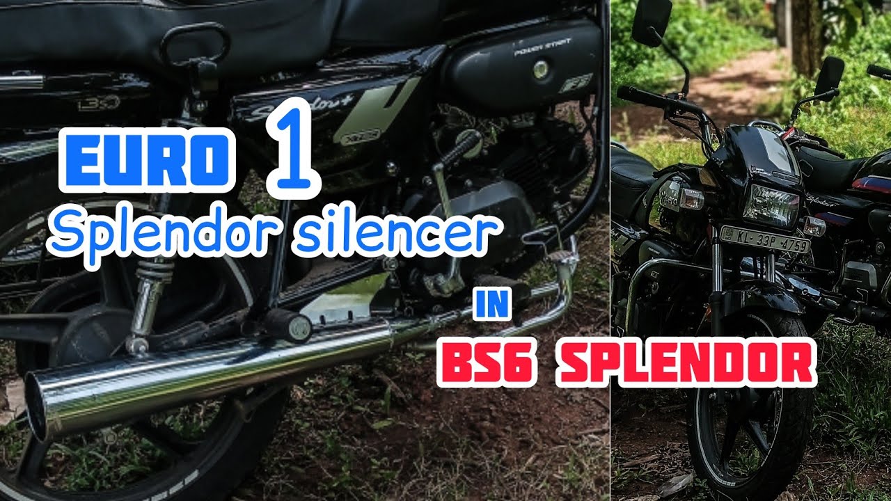 Euro 1 silencer in bs6 splendor | bs6 splendor modified | hero honda ...