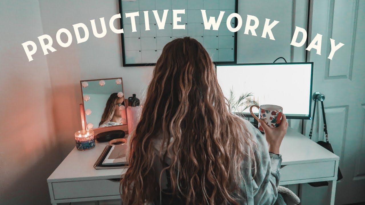 Productive Work Day // Working from Home - YouTube