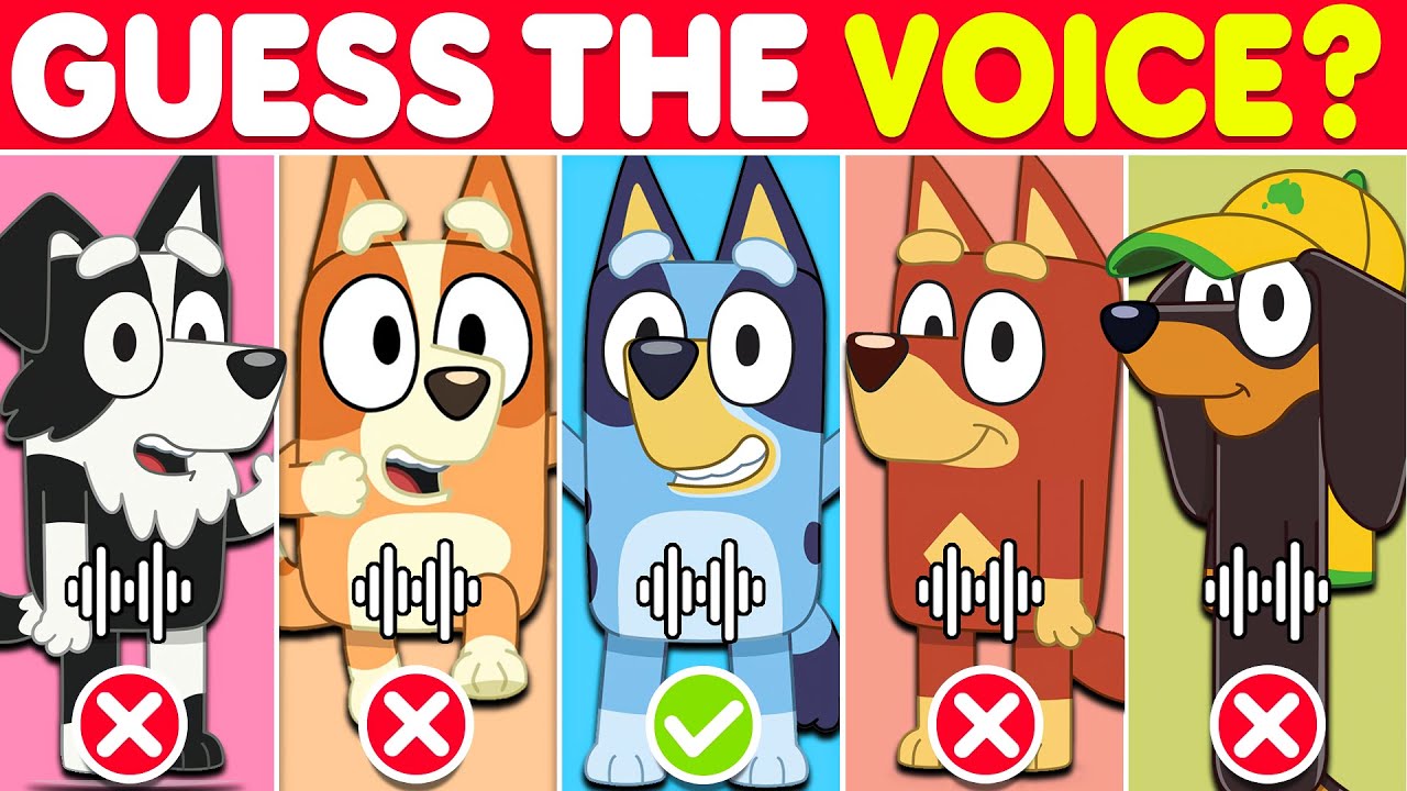 Guess The Bluey Character by Their Voice | Bluey Quiz #555 - YouTube
