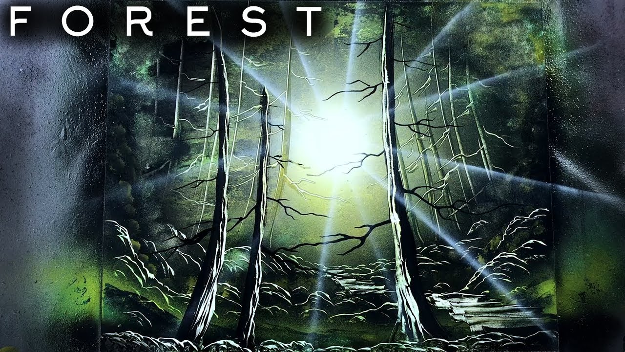Forest - SPRAY PAINT ART by Dmitry Koznev - YouTube